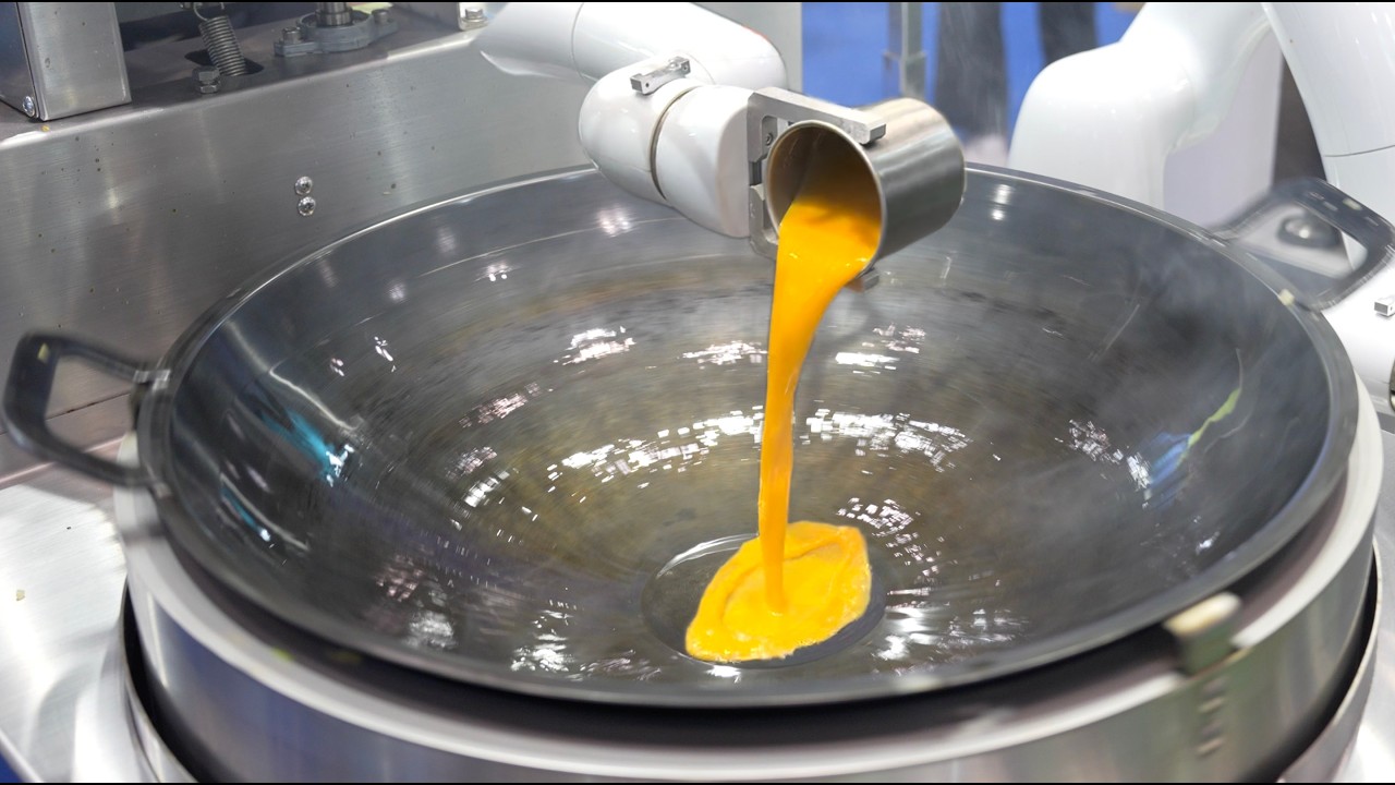 Fried Rice Machine 炒飯マシーン Food Industry Machines フルーツカット 人型ロボット チャーハン ...