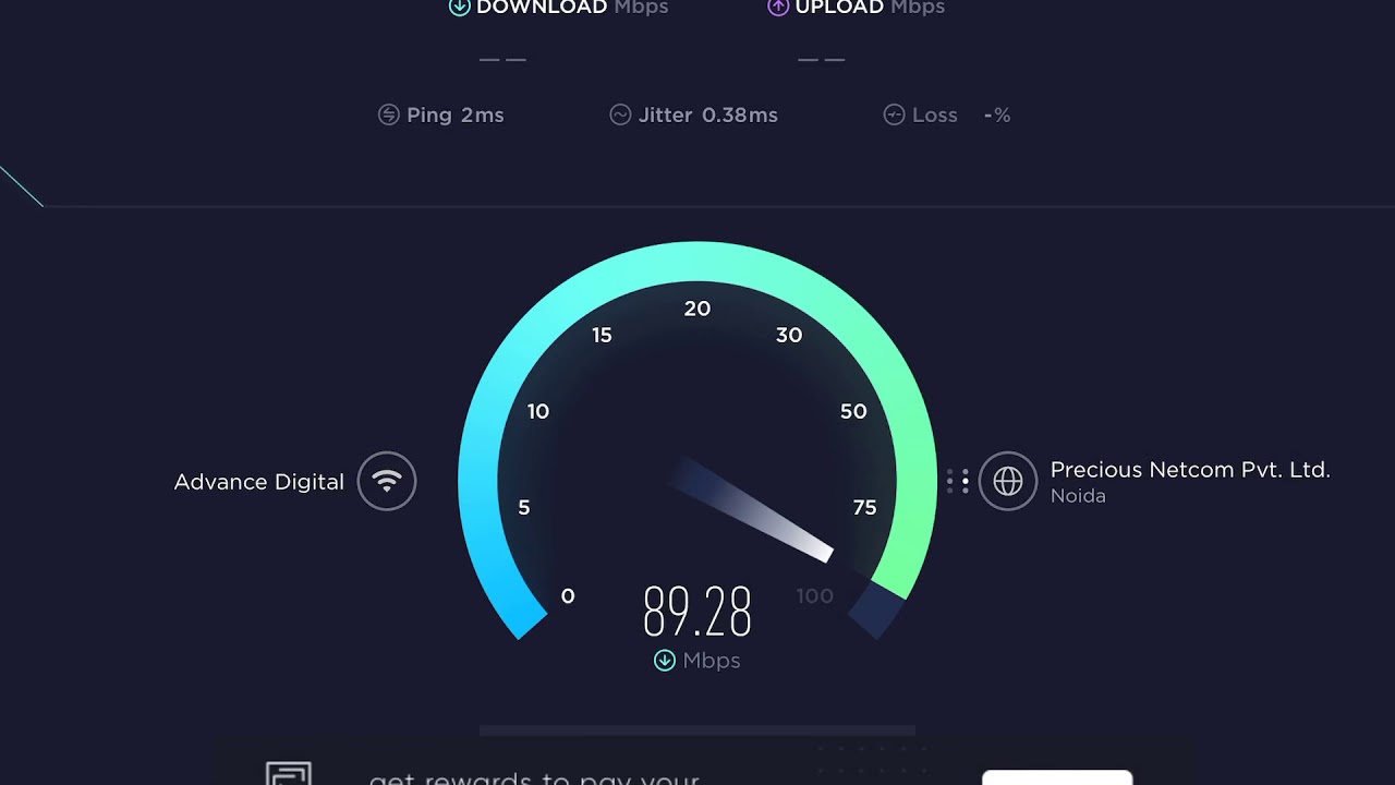 Precious netcom pvt limited speed test 100 mbps - YouTube