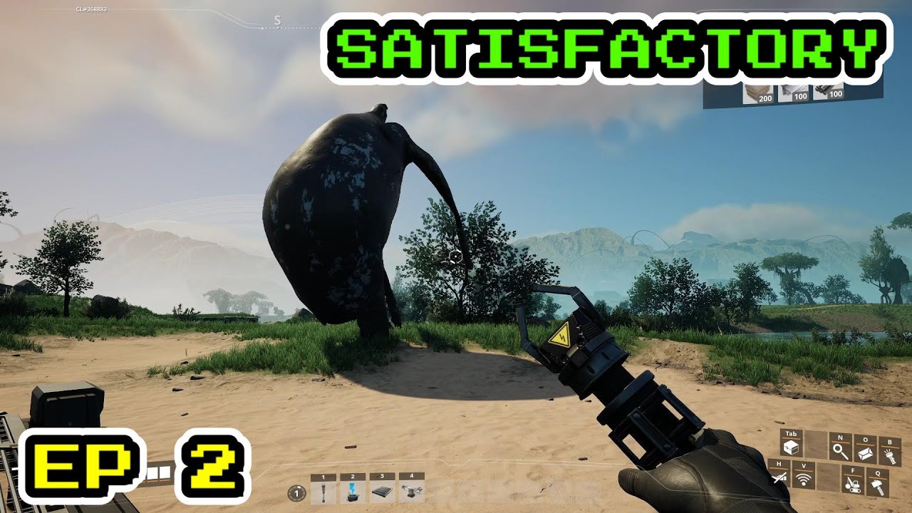 SATISFACTORY- Ep 2 - Breaking Ground With Our Factory - YouTube