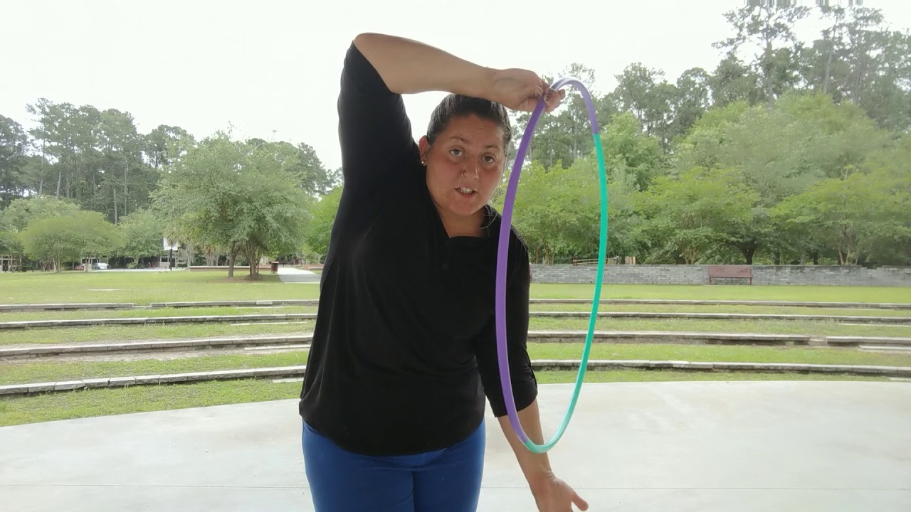 Beginner Hula hoop trick: Palm Spin BTB arm flip. - YouTube