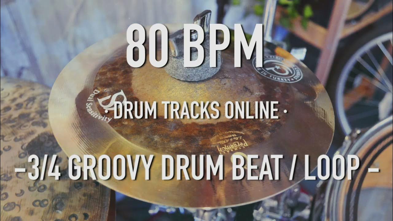 3/4 Drum Beat / Groovy Loop 80 BPM - YouTube