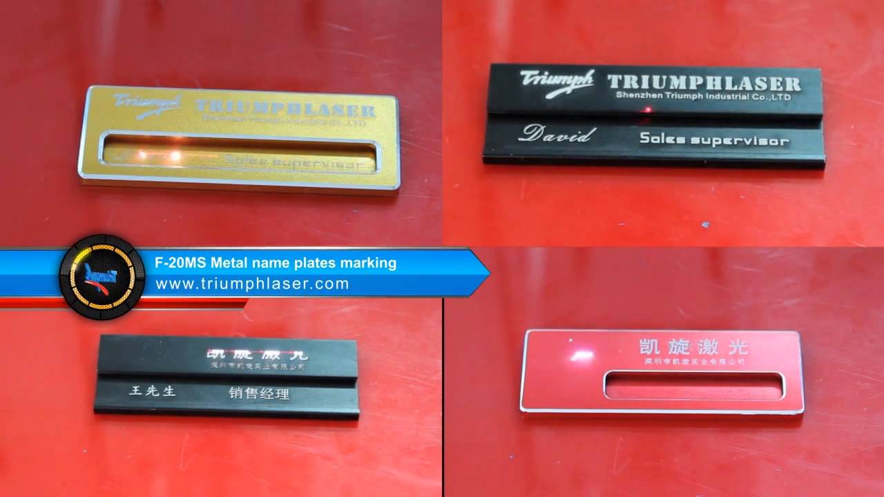 Name tag fiber laser marking machine TR-F20MS - YouTube