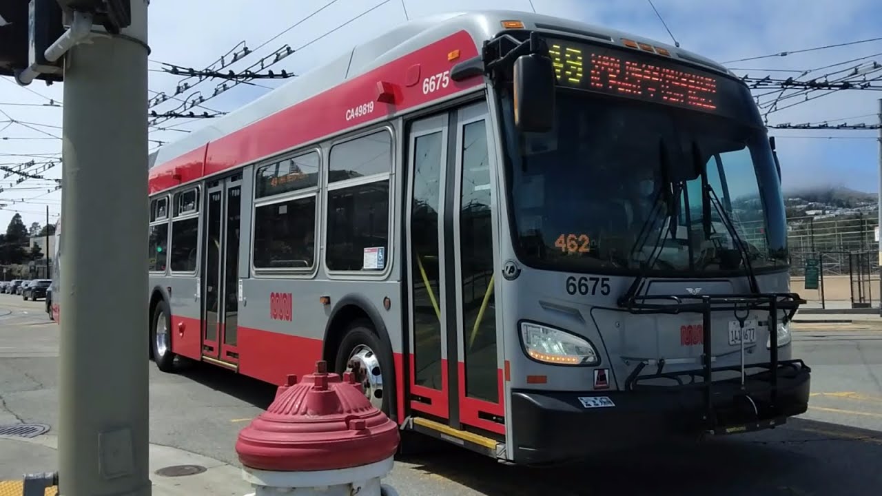 SF Muni 2018 New Flyer XDE60 #6675 on Route 49 Van Ness/Mission - YouTube