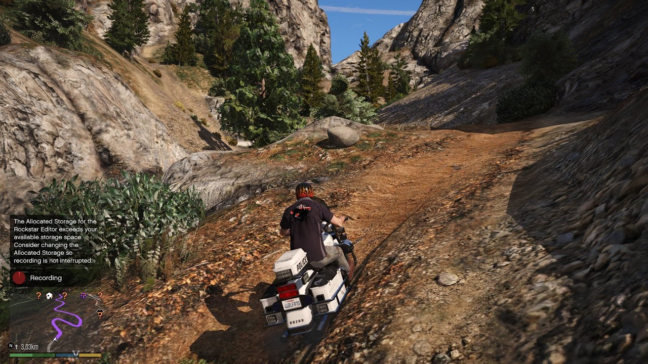 Trevor Driving Cop Motorcycle After Smoking 100 OZ OG - YouTube