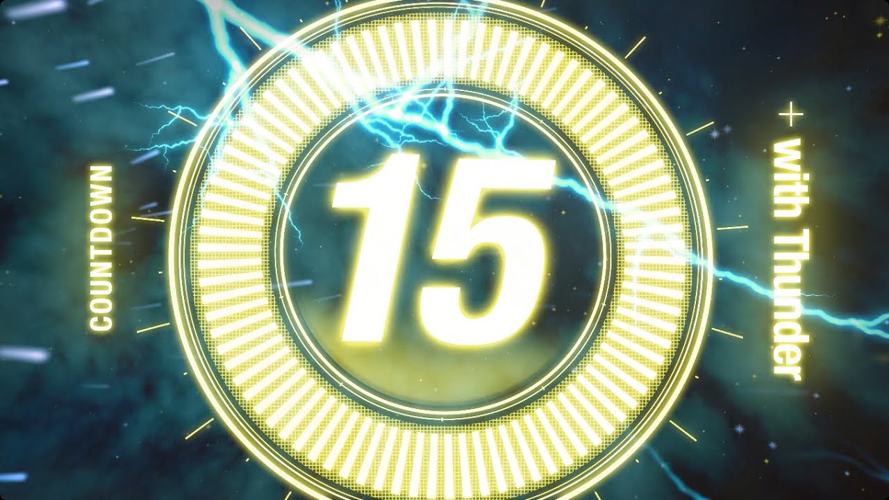💣 15 seconds Countdown timer / + with Thunder ⚡️ - YouTube