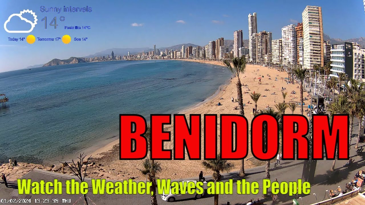 Benidorm Live Beach Cam 🇪🇸 Streamed 1st February 2024 (1) - YouTube