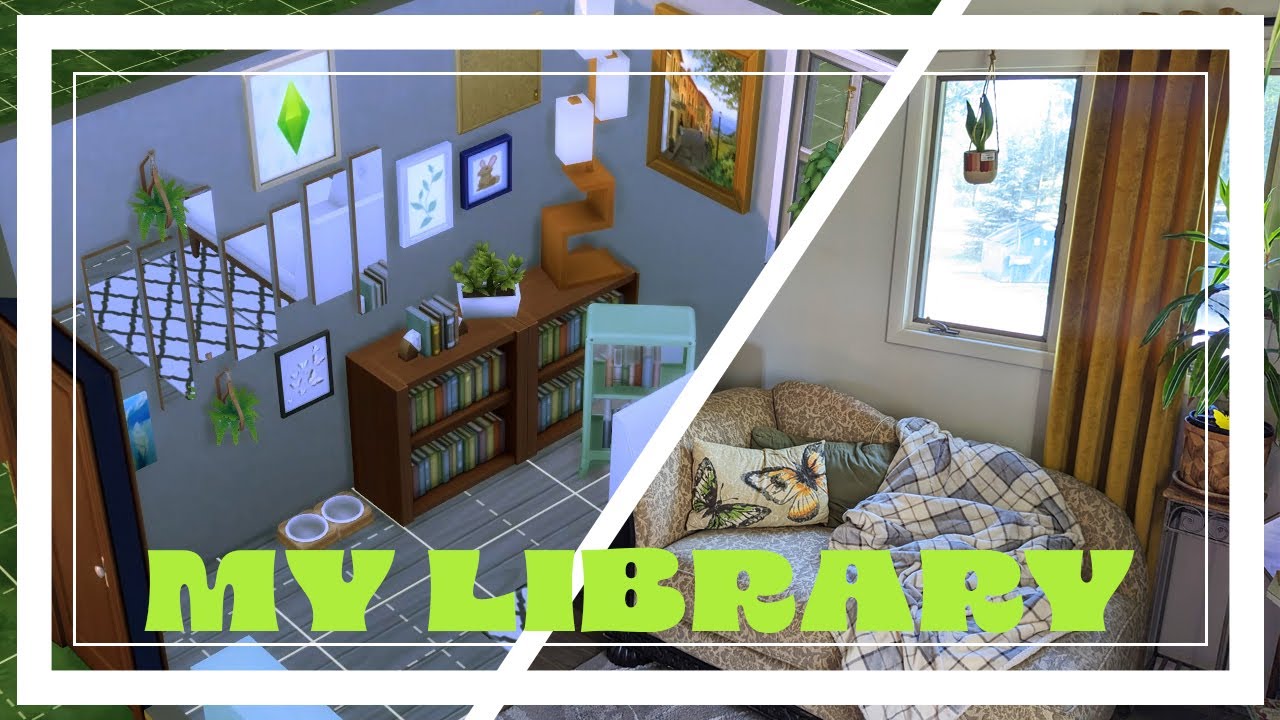 Building My LIBRARY in the Sims 4 - YouTube