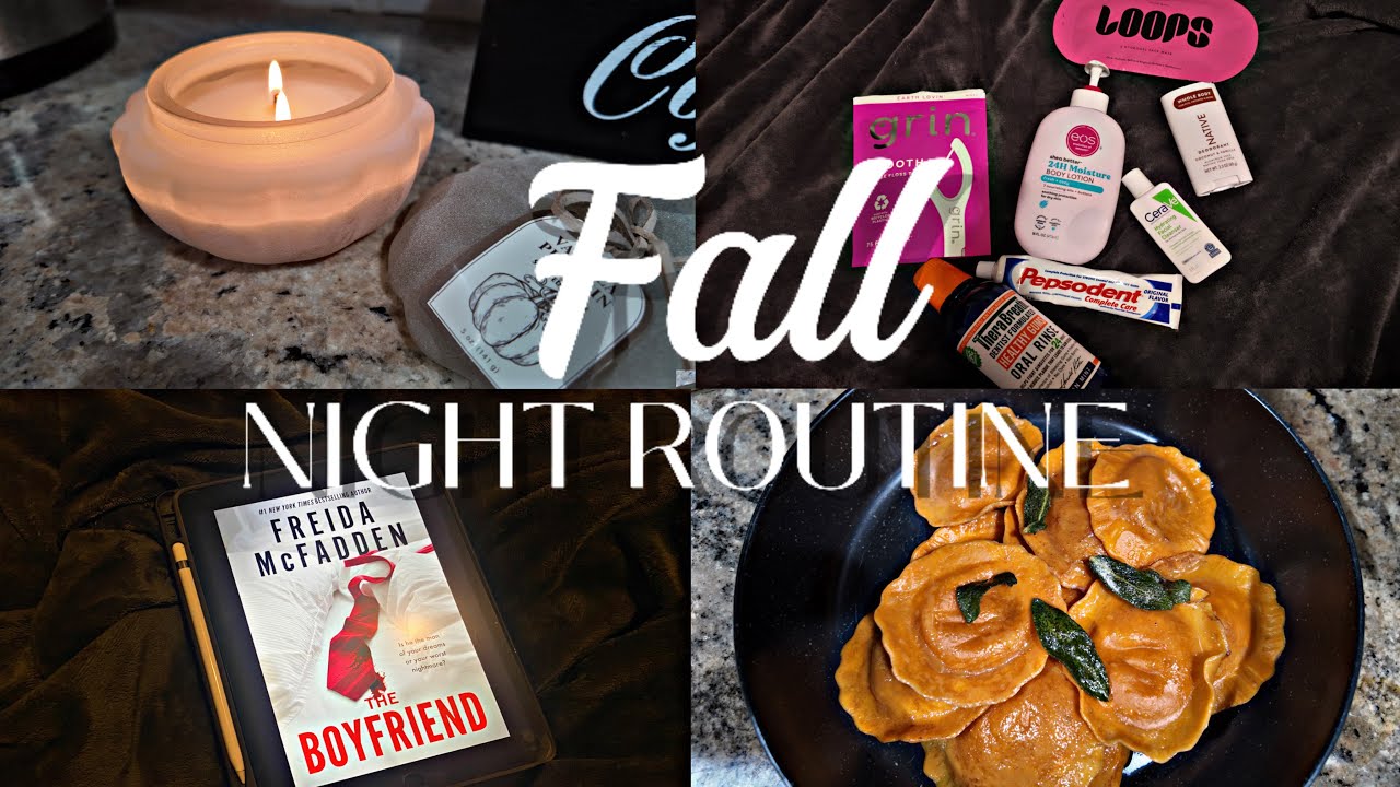 my cozy autumn night routine - YouTube