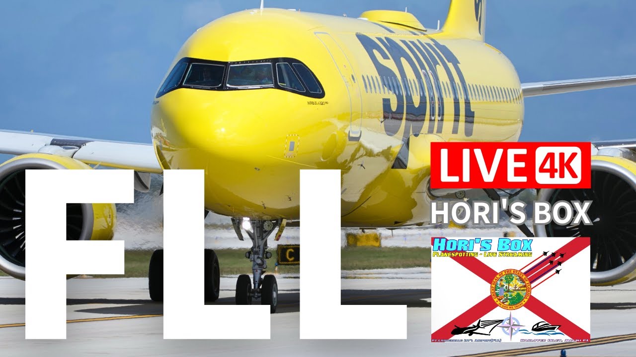 🔴 4K LIVE Fort Lauderdale-Hollywood International Airport・@FLL Plane ...