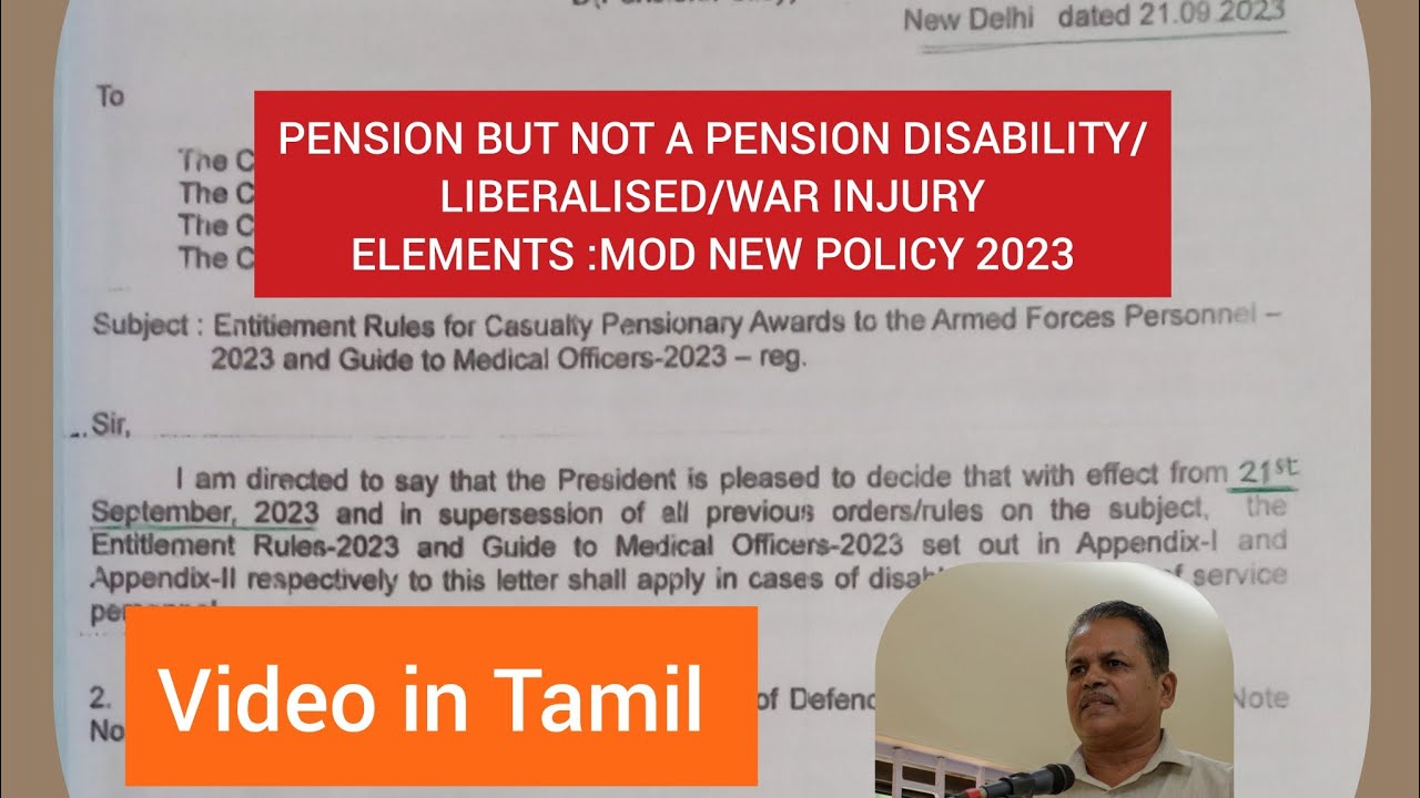 PENSION BUT NOT A PENSION DISABILITY/LIBERALISED/WAR INJURY ELEMENT-MOD ...