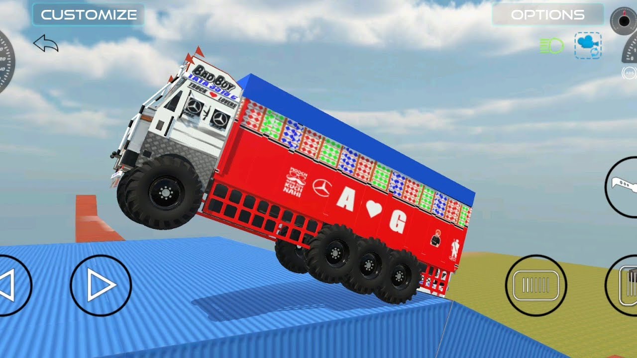 indian tractor driving 3d game me tark ko kantenaro ke upar chdha ke ...