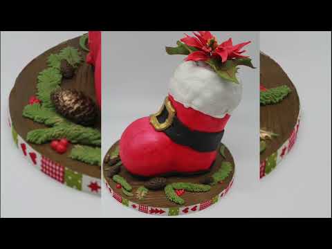 Santa Claus Boot Cake - Torta Bota PAPA NOEL - Weihnachtsmann Stiefel Kuchen