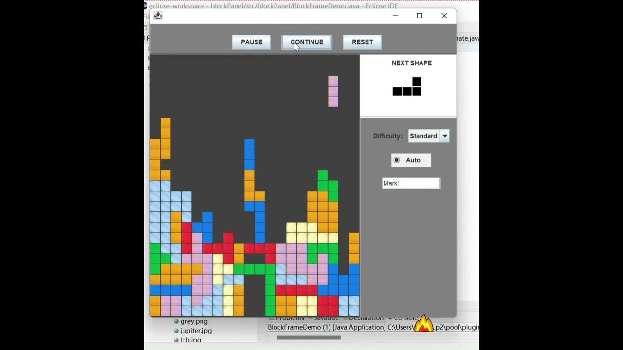 Java Tetris Game Fully Functional And Bug Free Youtube