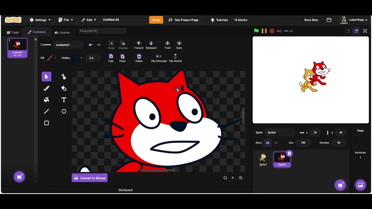 How to Make a CHASING ENEMY THAT KILLS in Scratch (Part 1) | Enemy And ...