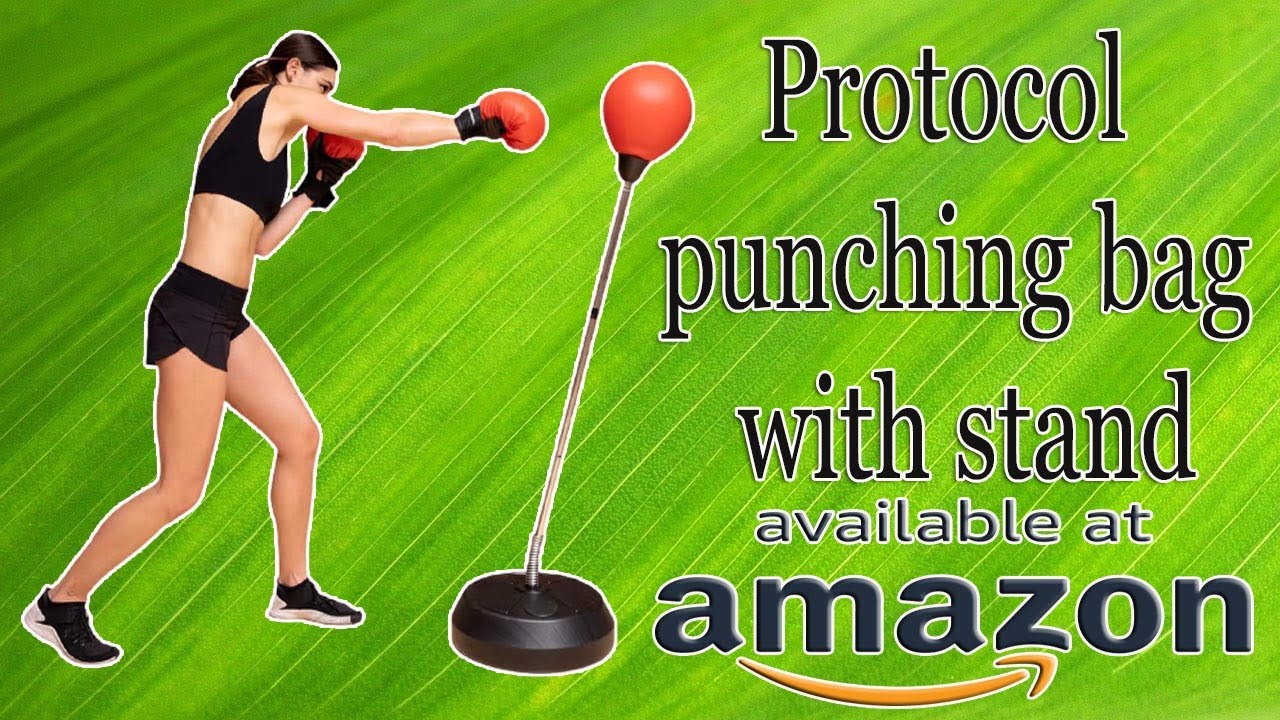 Protocol punching bag with stand | For Adults & Kids | Punching bag ...