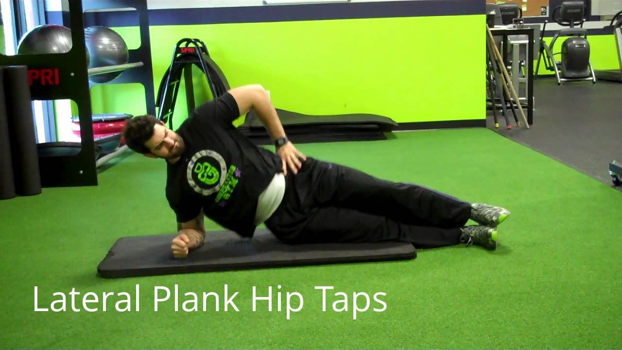 Lateral Plank Hip Taps - YouTube