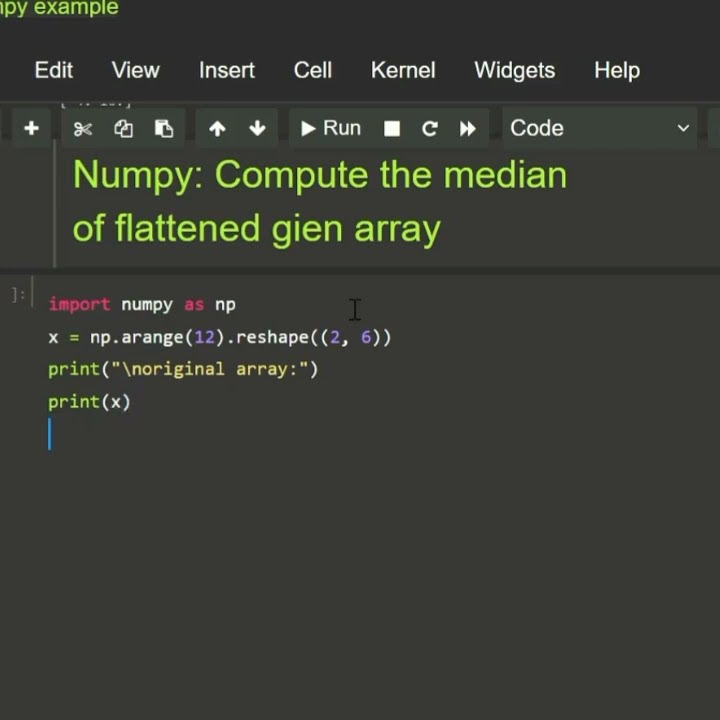 #python Numpy : Compute the median of flattened Array - YouTube