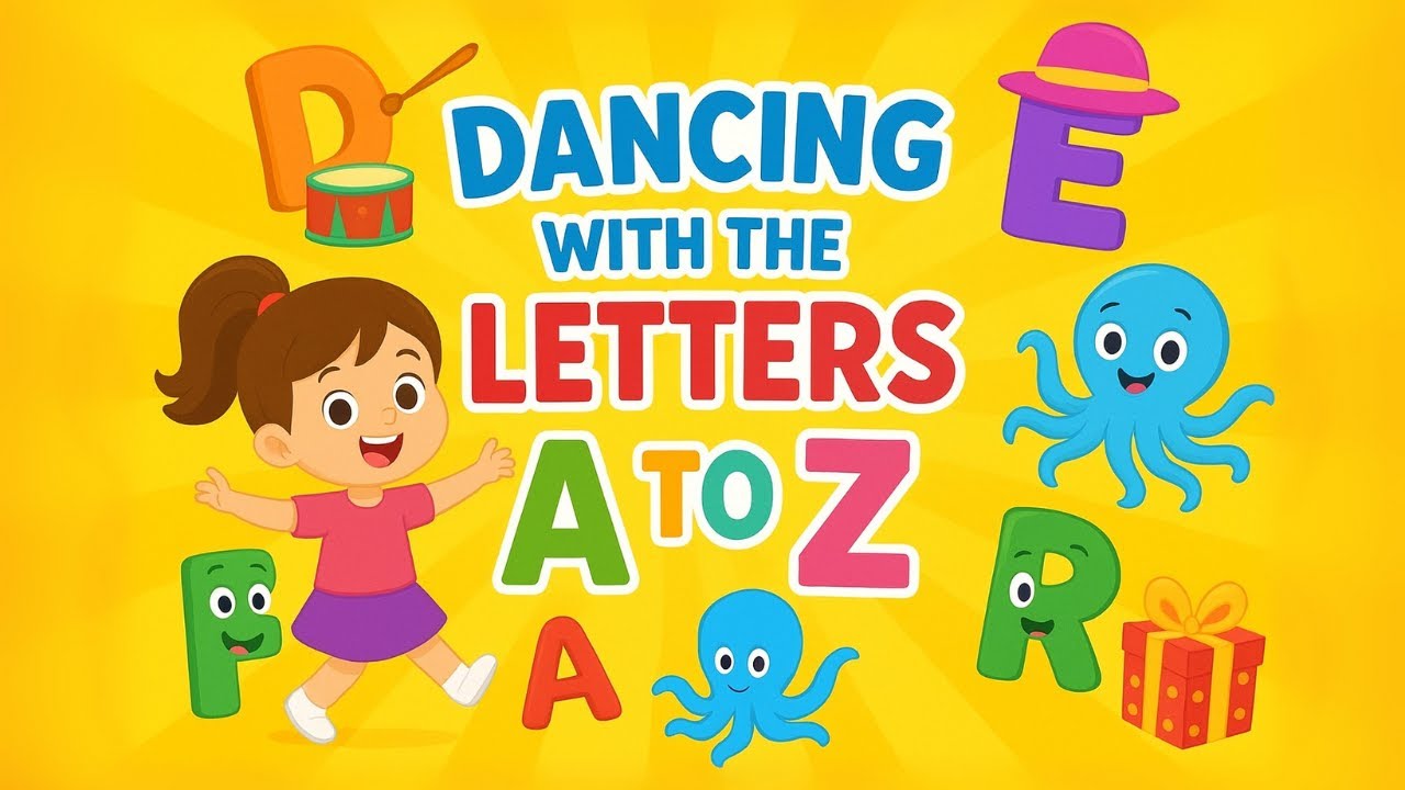 Alphabet Song A to Z | Fun Kids Nursery Rhyme with Dancing Letters and ...