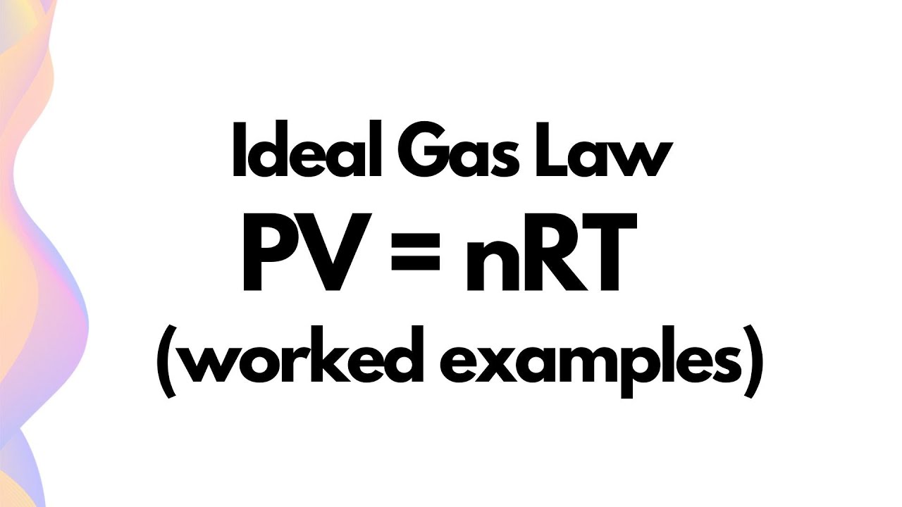 Ideal Gas Law – With Worked Examples // Preliminary HSC Chemistry - YouTube