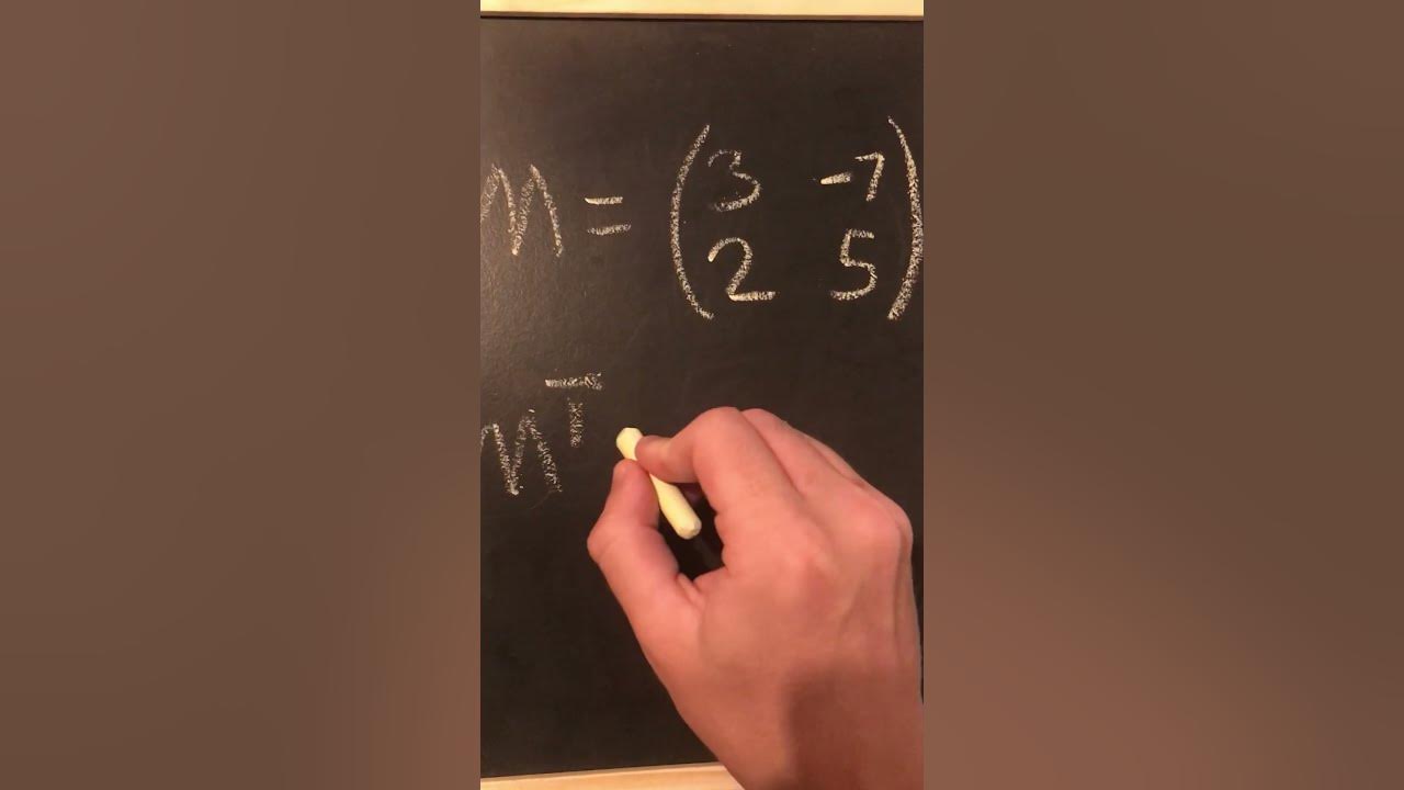 Finding the transpose of a 2x2 matrix - YouTube
