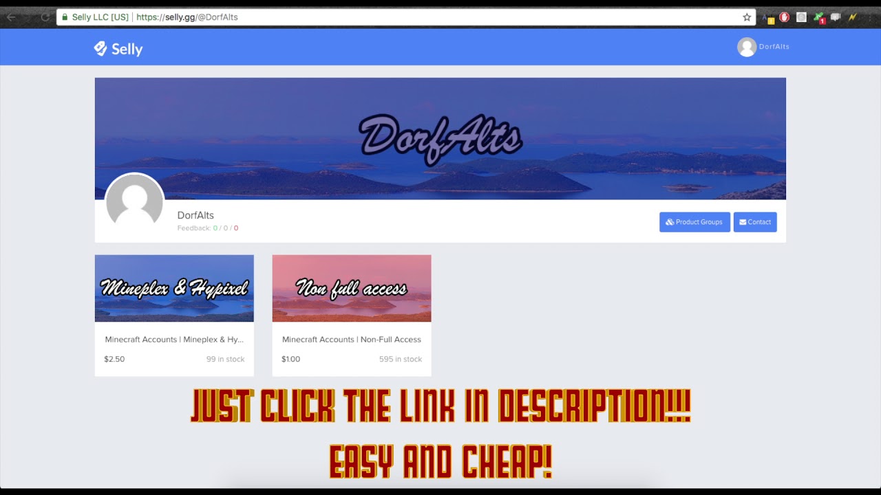 Selly/ CHEAP MINECRAFT ACC'S WITH HYPIXEL (2018 updated) - YouTube