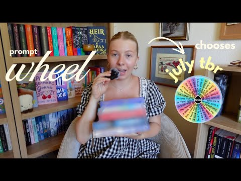 choosing my july tbr ☀️🌸 with a tbr prompt wheel!
