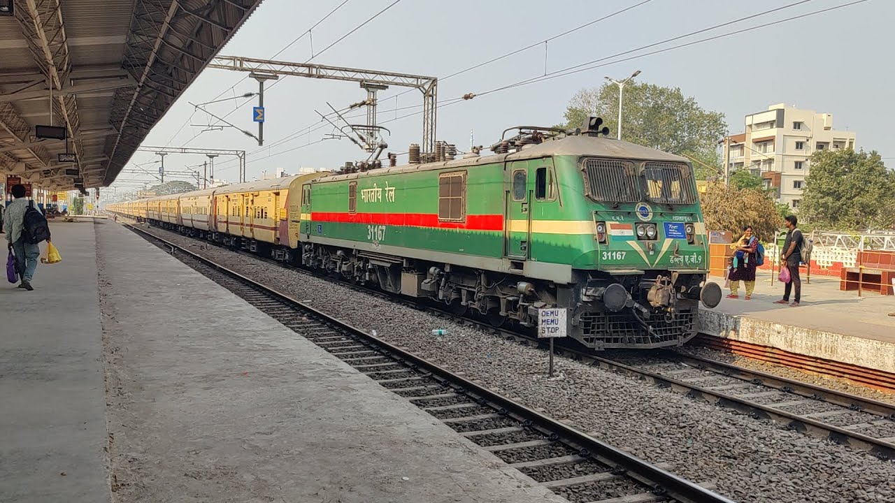 17406 Krishna Express From Adilabad - Tirupati | Indian Railways - YouTube