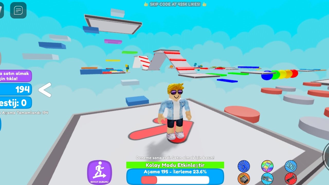 Roblox:MEGA EASY OBBY ⭐ 825 AŞAMA !!! - YouTube