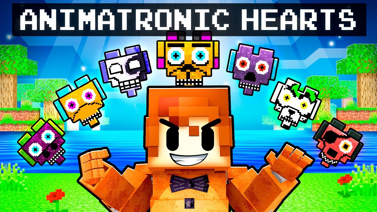 Minecraft But I Have ANIMATRONIC Hearts! - YouTube