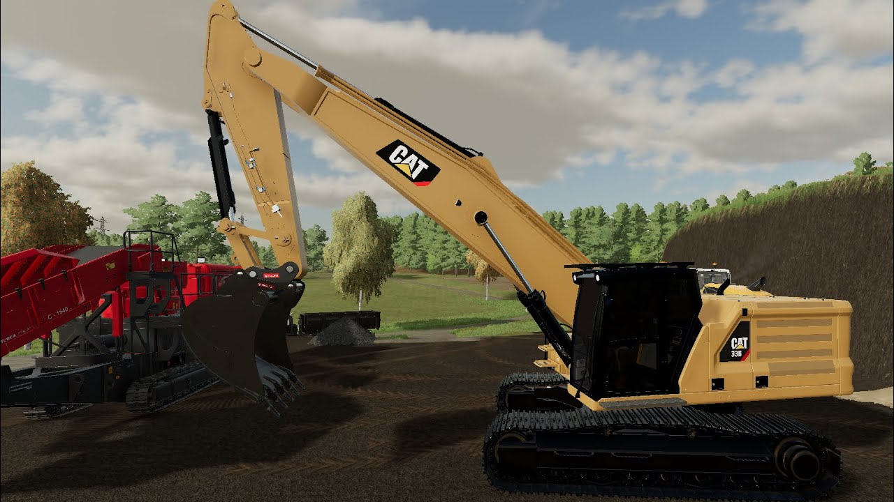 LS22 Baustelle 3 #6 | Mit dem Cat 336 Steine brechen im Kieswerk | 2K ...