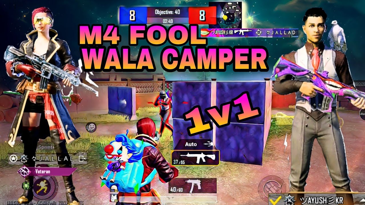 M4 fool max player challenged me🥵🥵 | #1v1 tdm #glacier vs fool #jallad ...