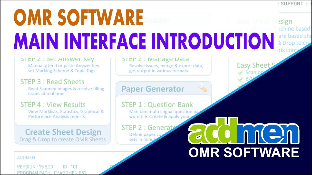 OMR Software Main Interface Introduction Part 1 Video - YouTube