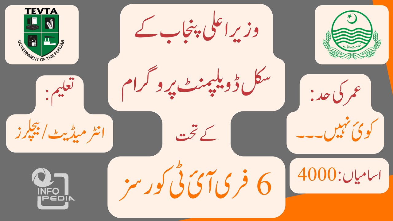 FREE IT Courses | CM Punjab Skills Development Program 2024 - YouTube