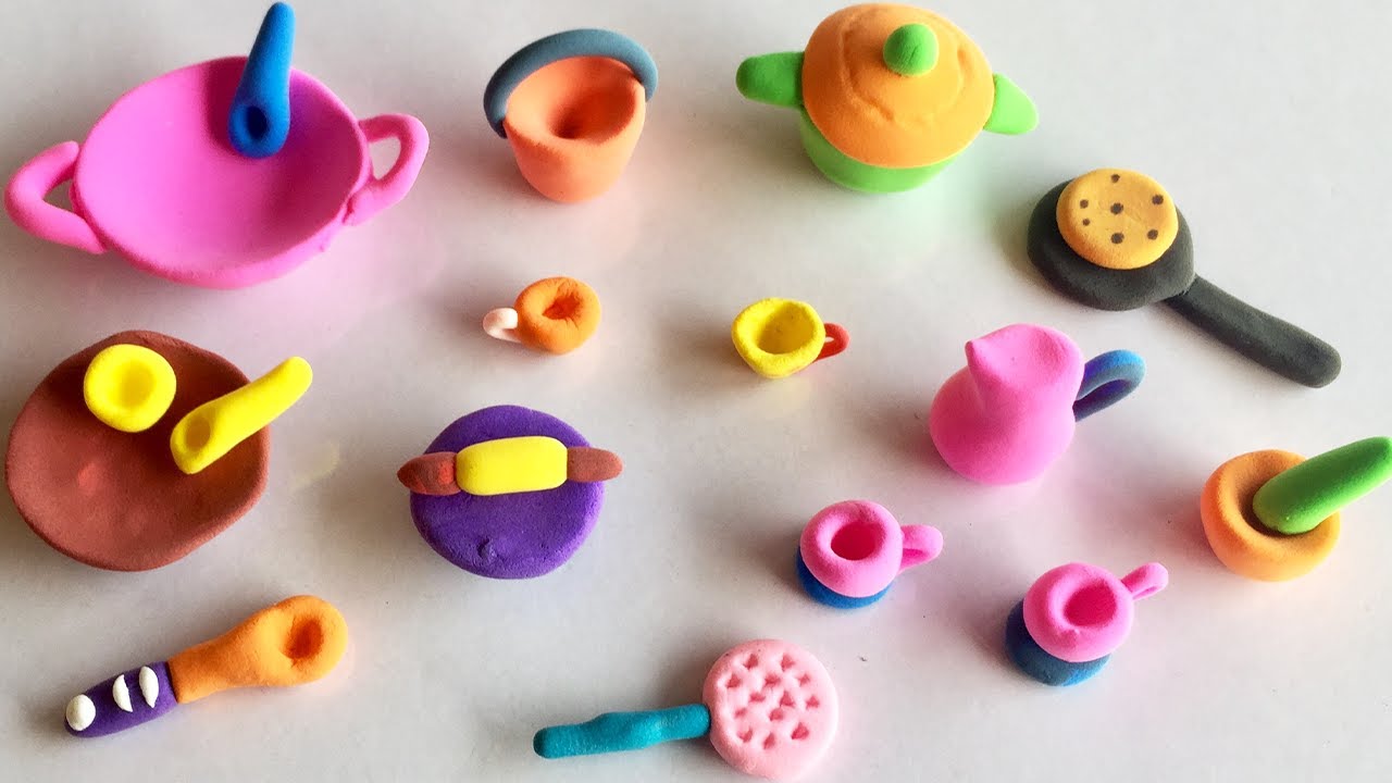 Handmade Kitchen Set With Clay | Miniature Clay Cookware Set | Clay ...