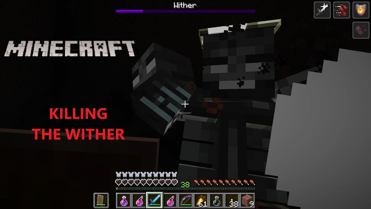 Killing the Wither in Minecraft - YouTube