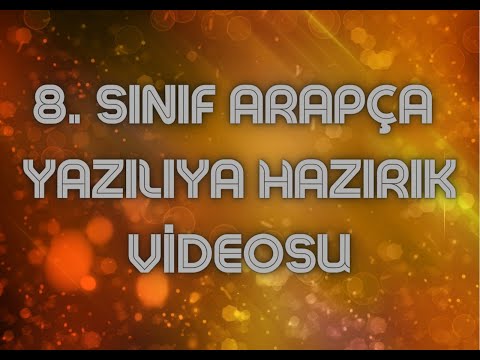 8  sınıf örnek yazılı video