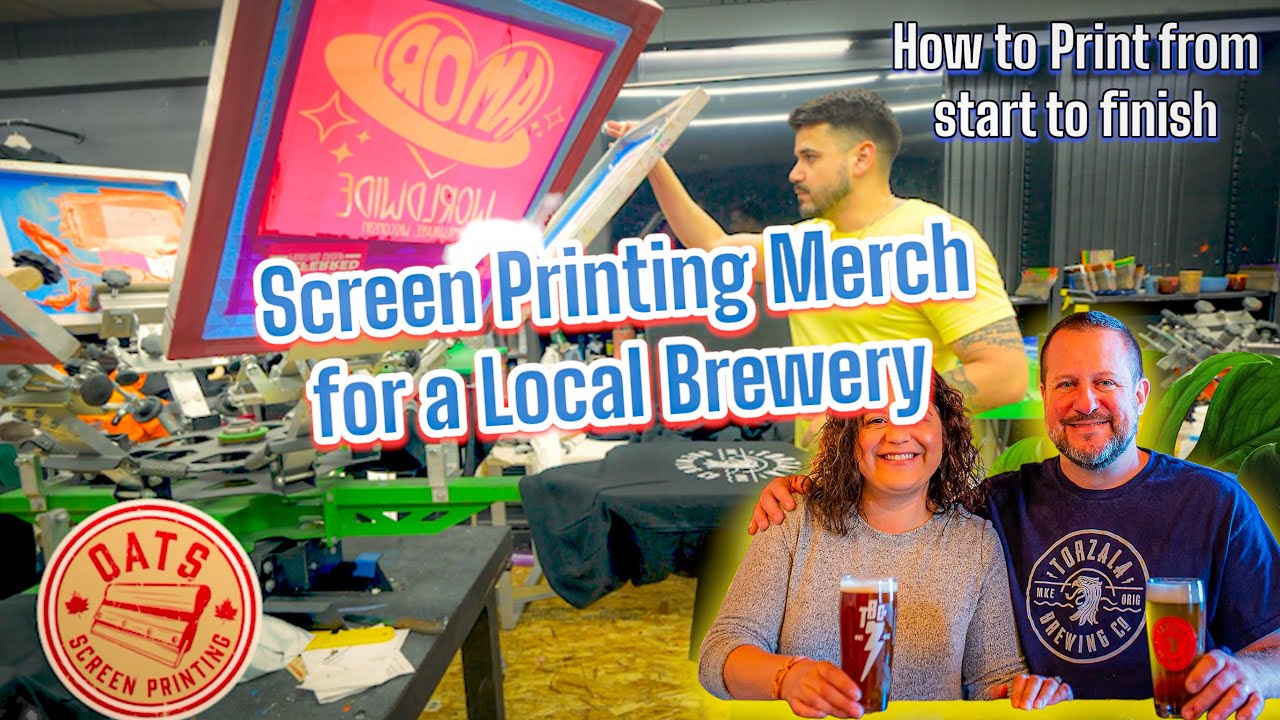 Screen Printing merch for a Local Brewery. How to print an order from ...