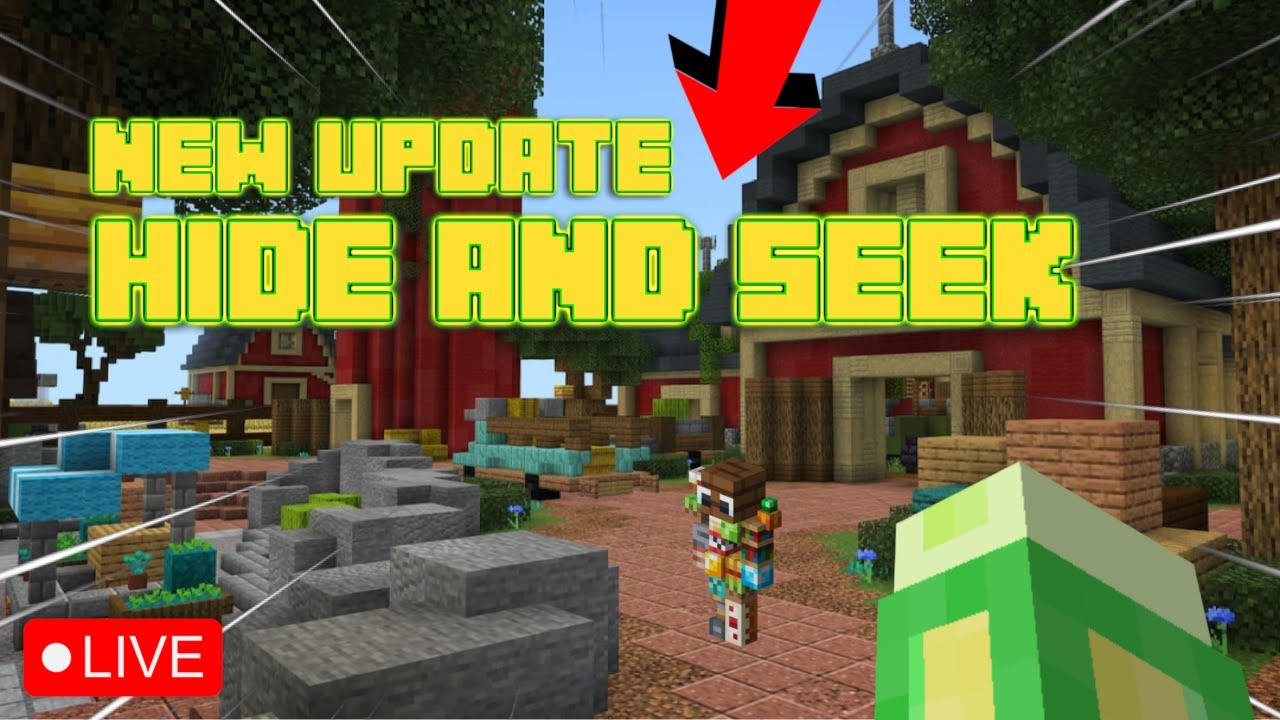 🔴 LIVE・PLAYING THE NEW UPDATE IN HIDE AND SEEK IN THE HIVE SERVER - YouTube