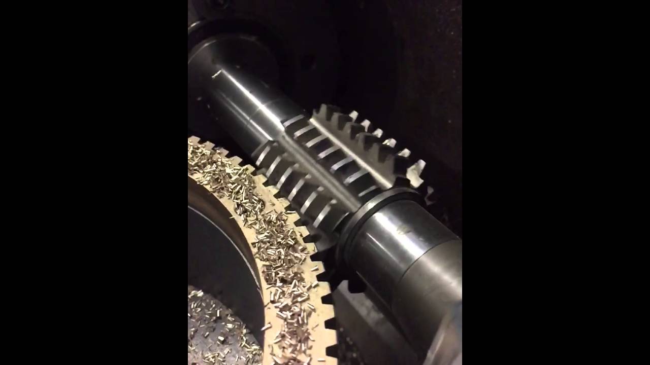 Gear cutting in slow motion - YouTube