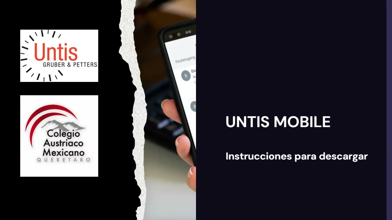 UNTIS Mobile - Instrucciones para descargar en un celular - YouTube