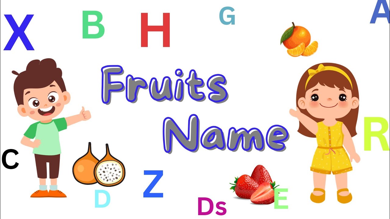 Alphabetic fruits name, learning kids , first word for fruits ...