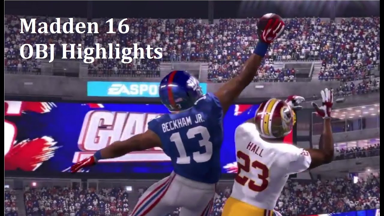 Madden 16 OBJ Highlights - YouTube