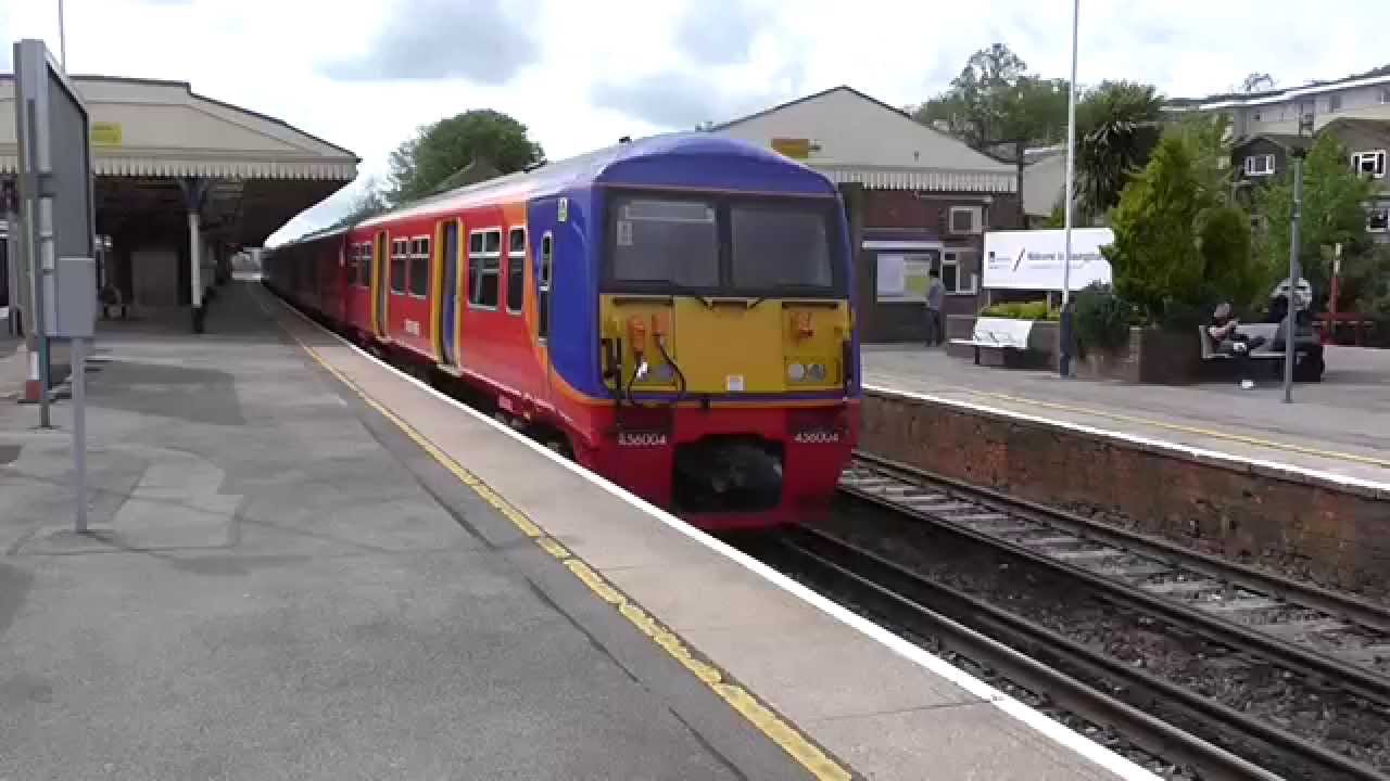 SWT class 456+455 passing Basingstoke - YouTube
