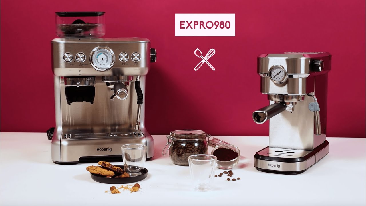 Espresso machine with grinder EXPRO980 by H.Koenig - YouTube