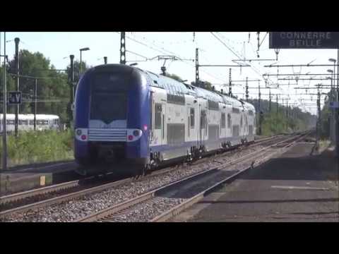Gare SNCF de Connerré – Beillé/TER pour Paris /05/08/2018 - YouTube