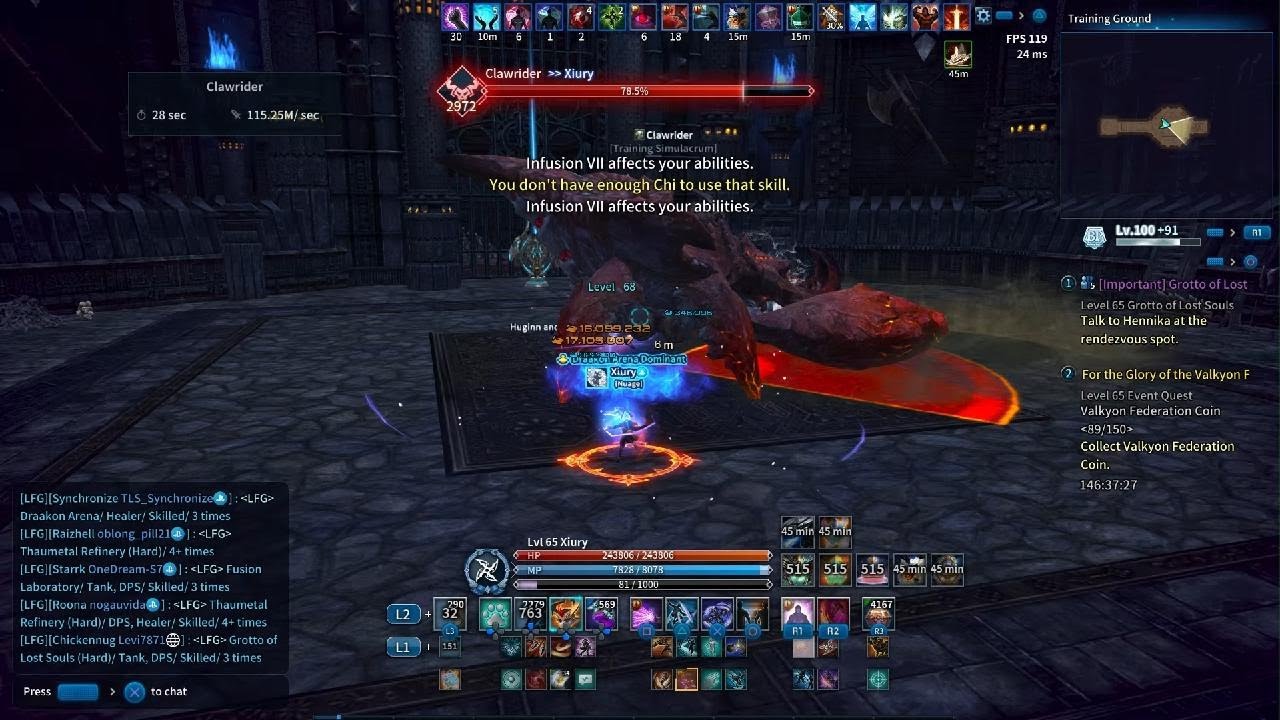 TERA Console ninja training ground 90M/s+ - YouTube