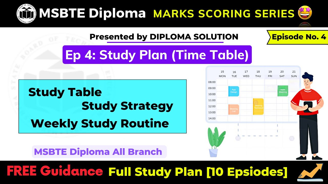 MSBTE Episode 4: Study Plan (Time Table Preparation) | MSBTE Diploma ...