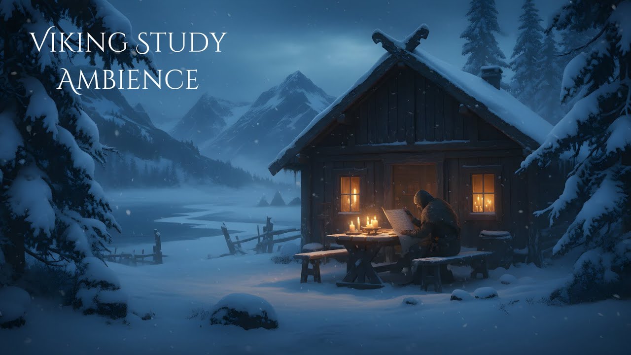 Viking Study Ambience | Nordic Winter Focus Music, Deep Work, Frozen ...