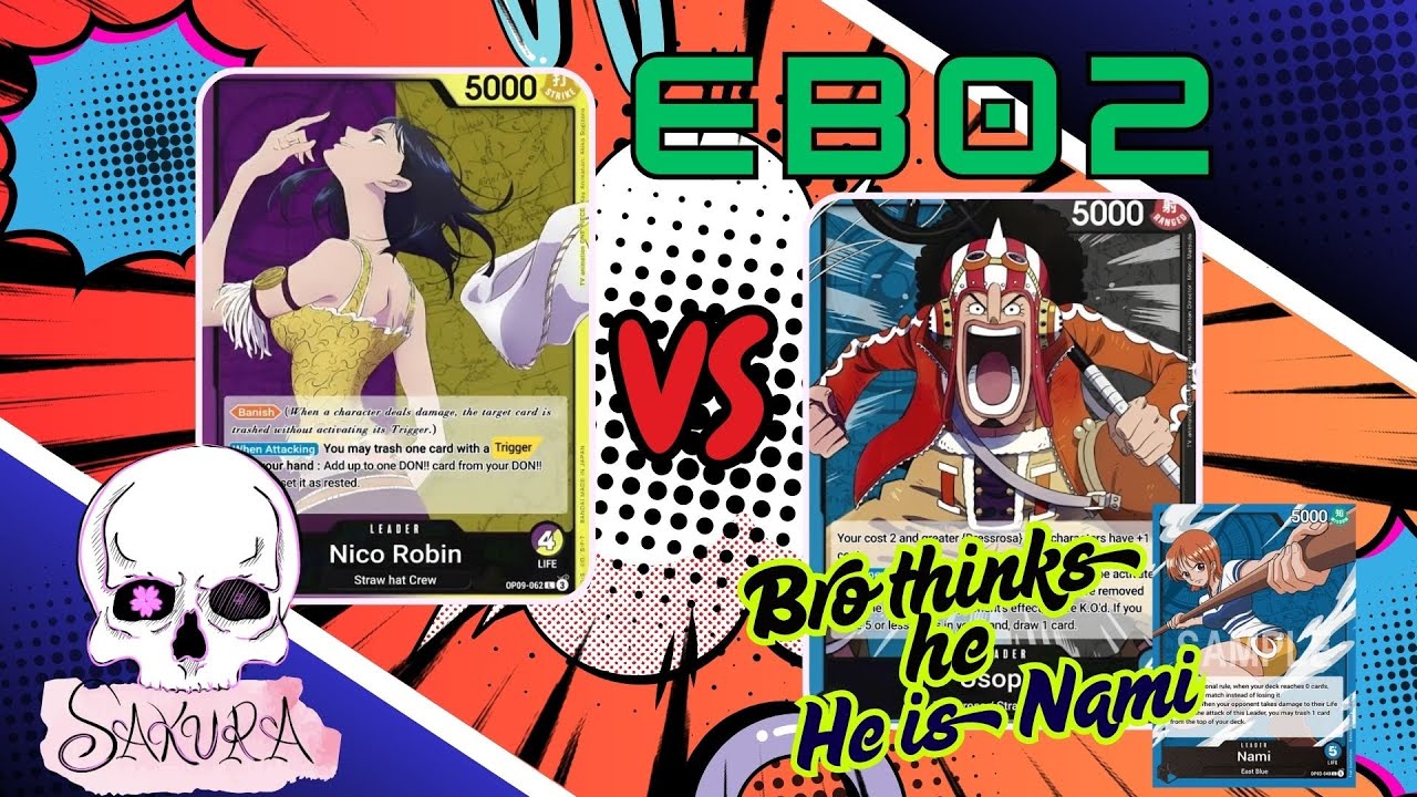 EB02 Robin vs Usopp one piece TCG - YouTube