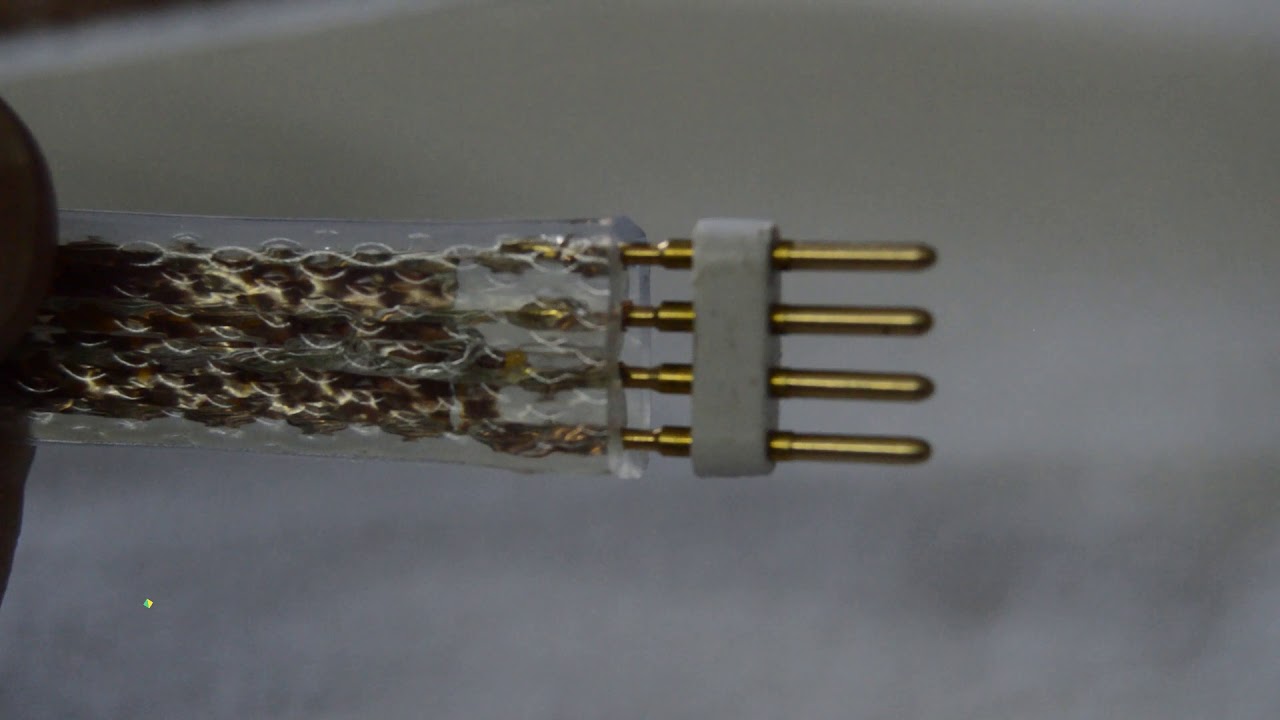 How to connect LED strip lights with the power adapter - YouTube